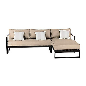 Serta Modern Outdoor Patio Furniture Collection with Bronze Metal Frame Finish, Sectional