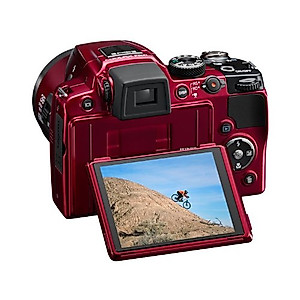Nikon COOLPIX P500 12.1 CMOS Digital Camera with 36x NIKKOR Wide-Angle Optical Zoom Lens and Full HD 1080p Video (Red)