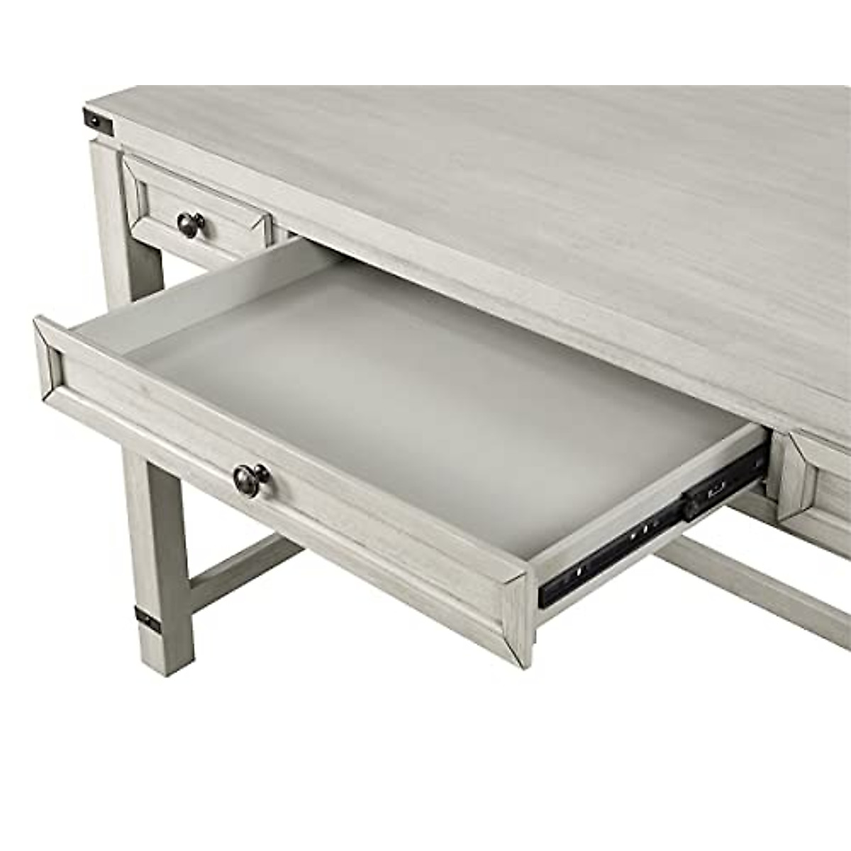 OSP Home Furnishings Baton Rouge Traditional Home Office Writing Desk, Champagne Oak Finish