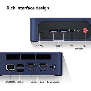 Beelink Mini pc 10 Cores 12th Generation Intel i5-1235U(up to 4.4Ghz),TDP 55W 16G DDR4 3200Mhz RAM，500GB M.2 NVMe Pcle 4.0 SSD Mini Desktop Computers, WiFi6/BT5.2, Dual display Business Mini Computers