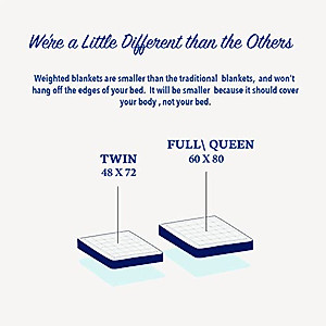 Bravilia Weighted Blanket Twin Size (48'' X 72'' Inches) Weight 15 LBS - Eco - Luxury Soft Cool 100% Cotton in White