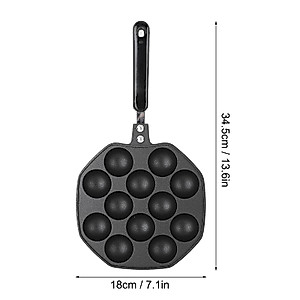 Takoyaki Pan, 12 Molds Takoyaki Maker Skillet Aluminum Alloy Nonstick Grill Pan Cooking Plate Nonstick Baking Tray for Octopus Balls Pancake