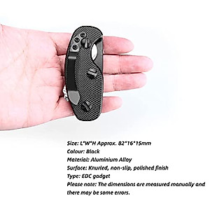 DAUERHAFT Smart Key Ring,Black Sturdy EDC Key Organizer Clip,Aluminum Key Holder,Durable Anti Scratch Key Holder Clip,for Clip Your Keys Pocket Tool Key Organizer