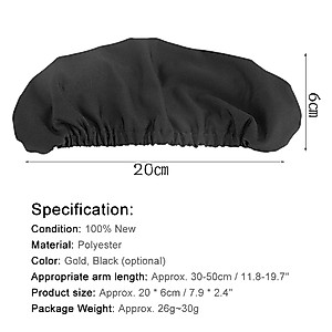 Fdit 1 Pair Removable Chair Armrest Covers Elastic Protector Office Armchair Cover (Black)