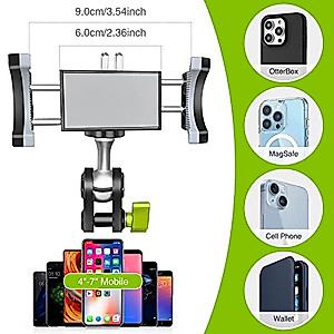 Suction Cup Holder Phone Mount Car 360° Rotating,Universal Ball Head Arm for Phone Car Holder Video Recording Vlog Ballhead Magic Arm Cell Phone for Car Dashboard Windshield Vehicle Sunroof (Black)