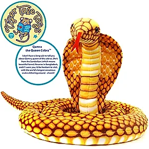 VIAHART Qamra The Queen Cobra - 102 Inch Stuffed Animal Plush - by Tiger Tale Toys