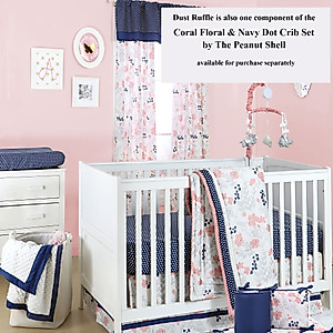 Purple, Pink and Mint Floral Tailored Crib Dust Ruffle by The Peanut Shell