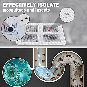 2024 New Disposable Floor Drain Sticker, 4" Disposable Shower Drain Cover Hair Catcher, Sewer Hair Blocking Sticker Hair Strainer for Bathroom Laundry Bathtub Kitchen (20)