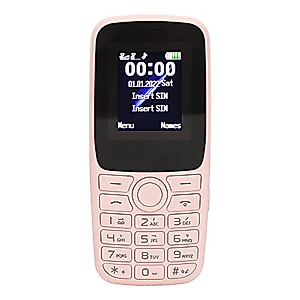 Zyyini Senior Cell Phone, 2G GSM, High Volume Unlocked Basic Mobile Phone, 2.4 Inch Large Screen, Dual SIM Supported, Big Buttons Unlocked Cellphone for Elderly Parents Gift (Pink)