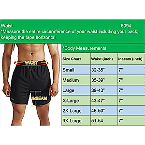 NELEUS Men's 2 in 1 Running Shorts with Liner,Dry Fit Mesh Gym Workout Shorts with Pockets,3 Pack,6094,Black/Grey/White,L