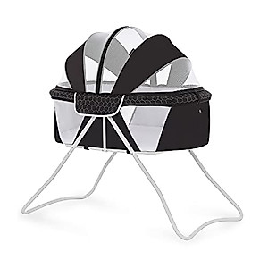 Dream On Me Day Dreamer 2-in-1 Convertible and Portable Bassinet, Black