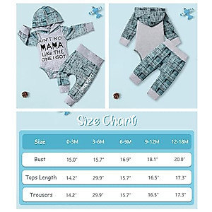 Von kilizo Baby Boy Clothes 6-9 Months AiN'T No Mama Like The One I Got Long Sleeve Hoodies Sweater Pant Sets Infant Baby Boy Outfits 6-9 Months