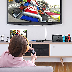 TKHIN Capture Card, Audio Video Capture Card with Microphone 4K HDMI Loop-Out, 1080p 60fps Video Recorder for Gaming/Live Streaming/Video Conference