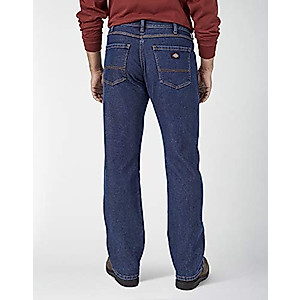 Dickies Men's Warming Temp-IQ Denim 5-Pocket Jean, Stonewashed Indigo, 34W x 30L