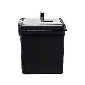 Storex Portable File Storage Box with Translucent Organizer Storage Lid- Plastic Office File Storage Box for Letter Paper and Hanging Folders, Black, Model Number: 61504A01C