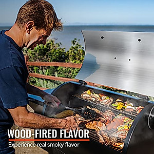 Z GRILLS Wood Pellet Smoker with Rain Cover, 697 sq. in Cooking Area, 8-IN-1 Grill for Outdoor BBQ, 700D2E