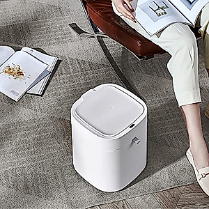townew T Air X White 3.5 Gallon Smart Trash Can | Diaper Pail | Self-Sealing, Motion Activated, Rechargeable, Small
