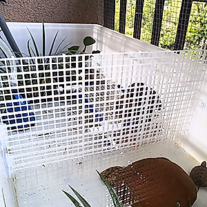 WEAVERBIRD 2Pcs Aquarium Divider Tray Plastic Grid Divider Tray Egg Crate for Aquarium Fish Tank Bottom Isolation, White
