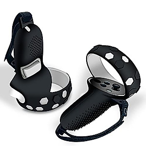 Pockety VR Handle Silicone Protective Cover for Controller Grips Strap for VR Accesories(Black)