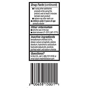 Pataday Once Daily Relief Allergy Eye Drops by Alcon, for Eye Allergy Itch Relief, 2.5 ml