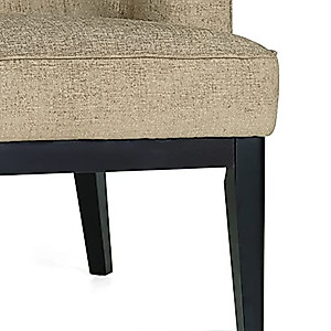 Christopher Knight Home Clough Accent Chair, Dark Beige + Dark Brown