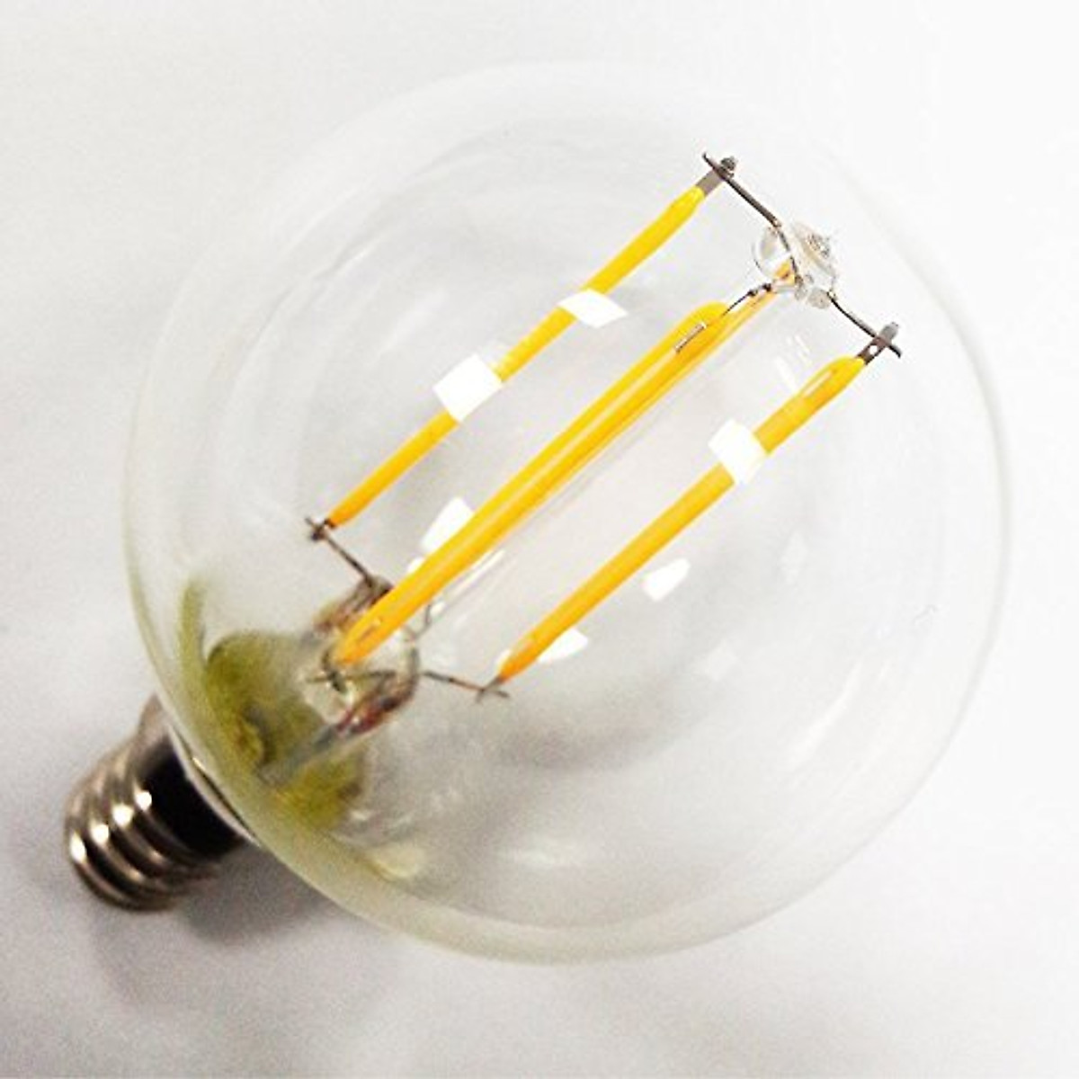 MRDENG Candelabra Led Light Bulbs G16.5 for Chandelier,Ceiling Fan,E12 Led Bulb Dimmable 40 Watt Equivalent,350Lumens,120 Volts,2700K Warm White,6 Pack