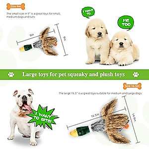 wangstar Squeaky Dog Toy for Puppy Dogs Toys to Keep Them Busy Mallard Duck Stuffed Dog Toys for Medium Small Dogs, 16.5" Wild Duck
