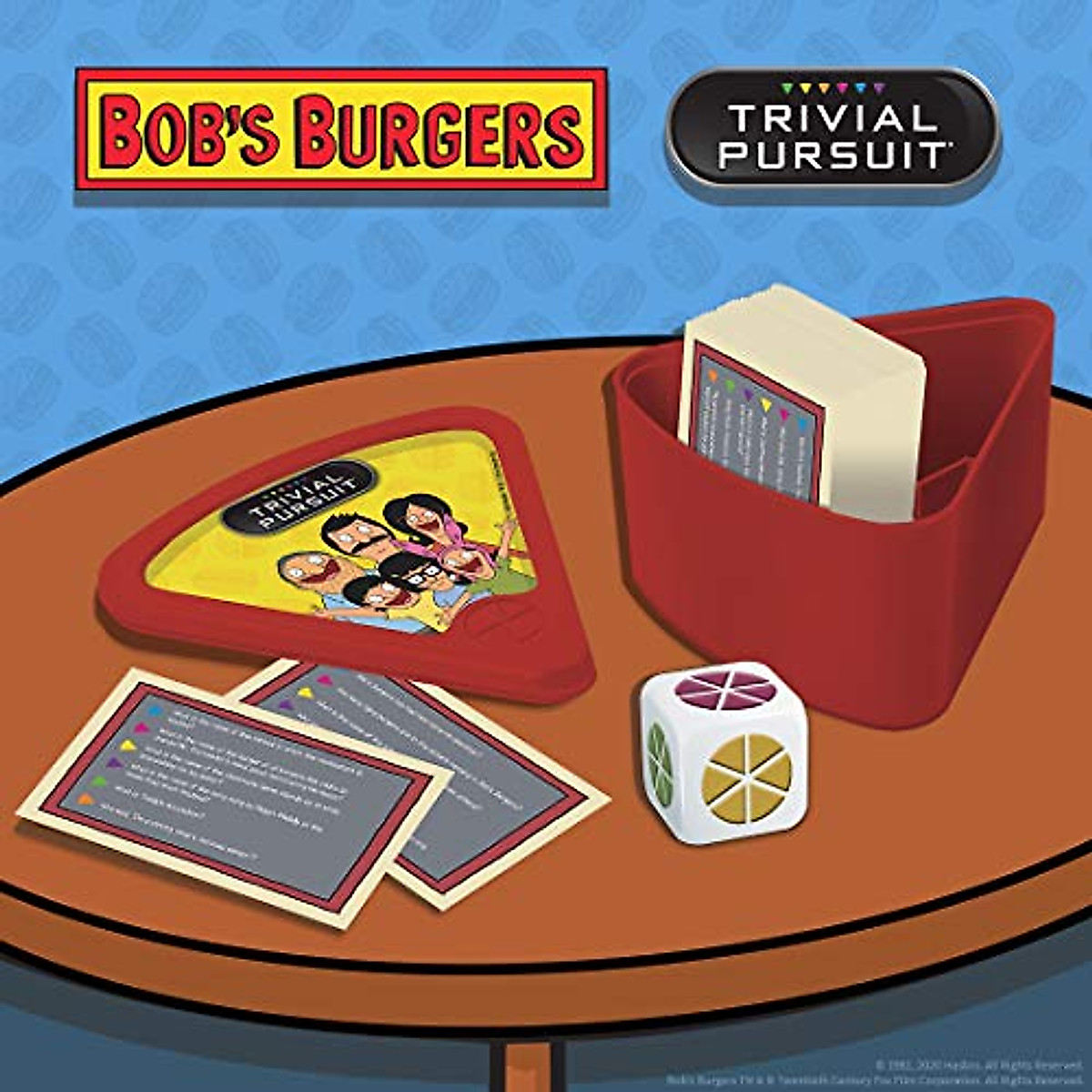 USAOPOLY Trivial Pursuit Bob's Burgers (Quickplay Edition) | Trivia Game Questions from Bob's Burgers | 600 Questions & Die in Travel Sized Container | Officially Licensed Bob's Burgers Game