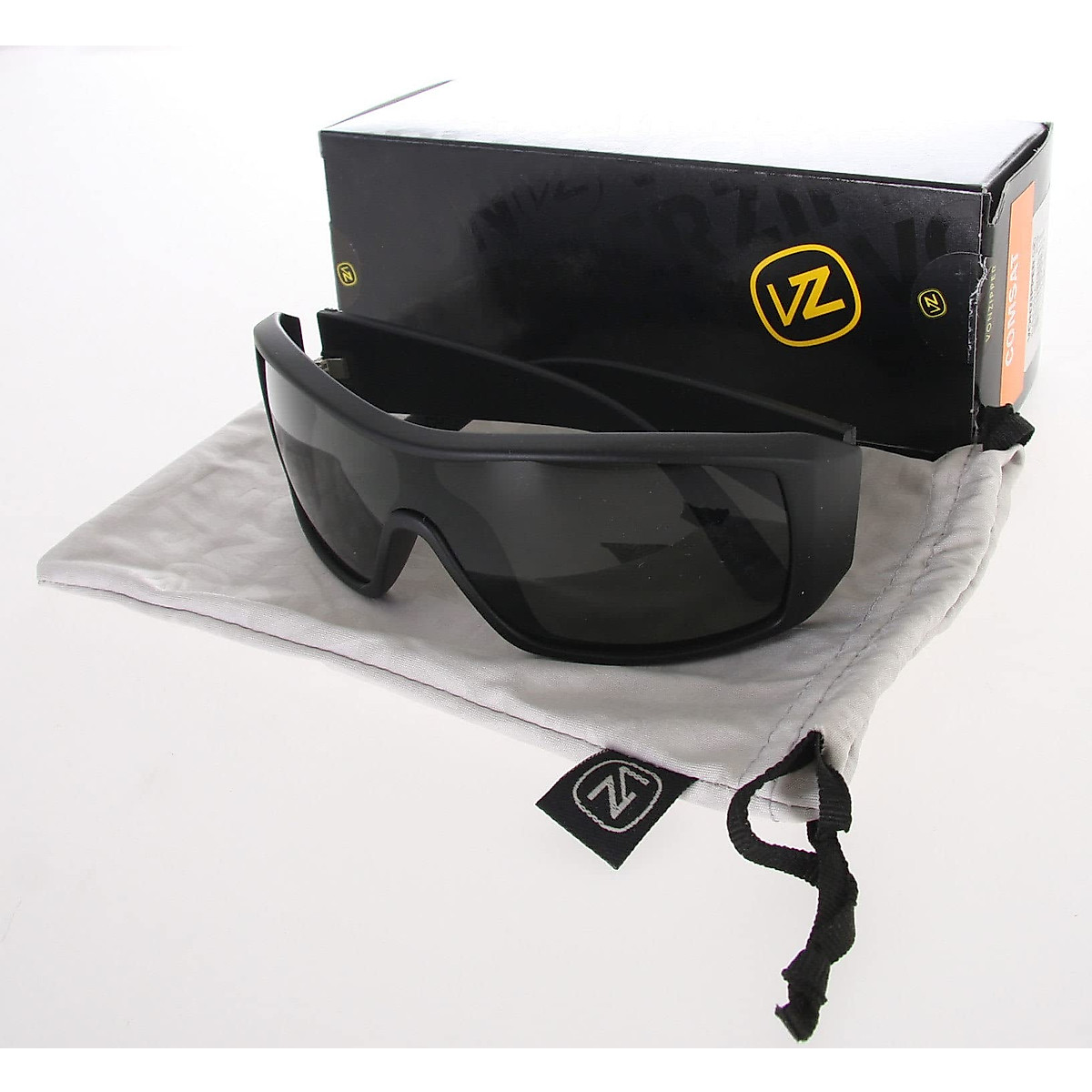 VonZipper Comsat Sunglasses,Black Satin Frame/Grey Lens,one size