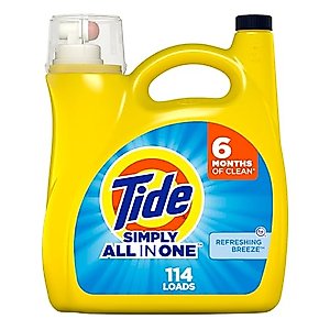 Tide Simply Liquid Laundry Detergent Refreshing Breeze, 114 loads (Packaging May Vary)