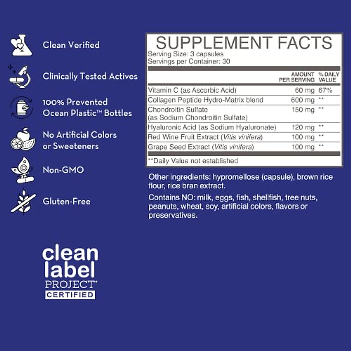 HUM Collagen Love Skin Supplement - Collagen Peptides with Hyaluronic Acid & Vitamin C to Support Firm Skin & Help Minimize Visible Signs of Aging - Skin Supplement for Women (90 Capsules)