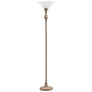 Amazon Brand – Stone & Beam Vintage Floor Lamp, 71"H, Whitewash Wood