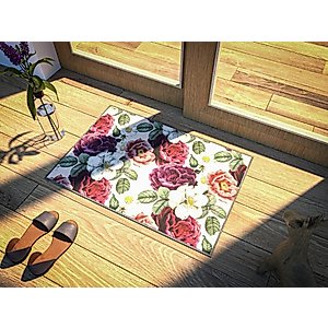 Giant Floor Low Pile Rugs for Indoor - 20" x 30" Non Slip Washable Mat - Perfect as Indoor Kitchen mats, Doormats, Bathroom mats & More! | Rubber Backed mat Made with Polyester