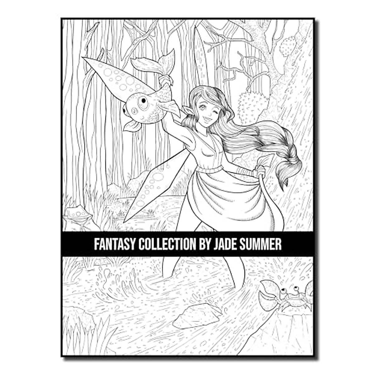 Fantasy Collection: An Adult Coloring Book with 100+ Incredible Coloring Pages of Mermaids, Fairies, Vampires, Dragons, and More!