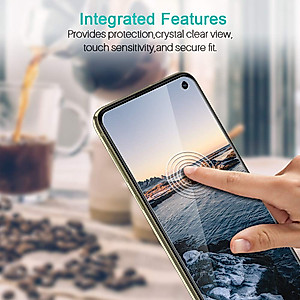 LK 3 Pack Screen Protector designed for Samsung Galaxy S10e Tempered Glass New Verison - Camera Hole Opened Frame Installation HD Clear, 9H Hardness, Case Friendly