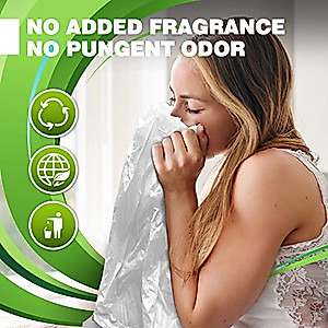 Trash Bags Drawstring, 8 Gallon Fragrance Free Medium Kitchen Garbage Bags, 55 Count