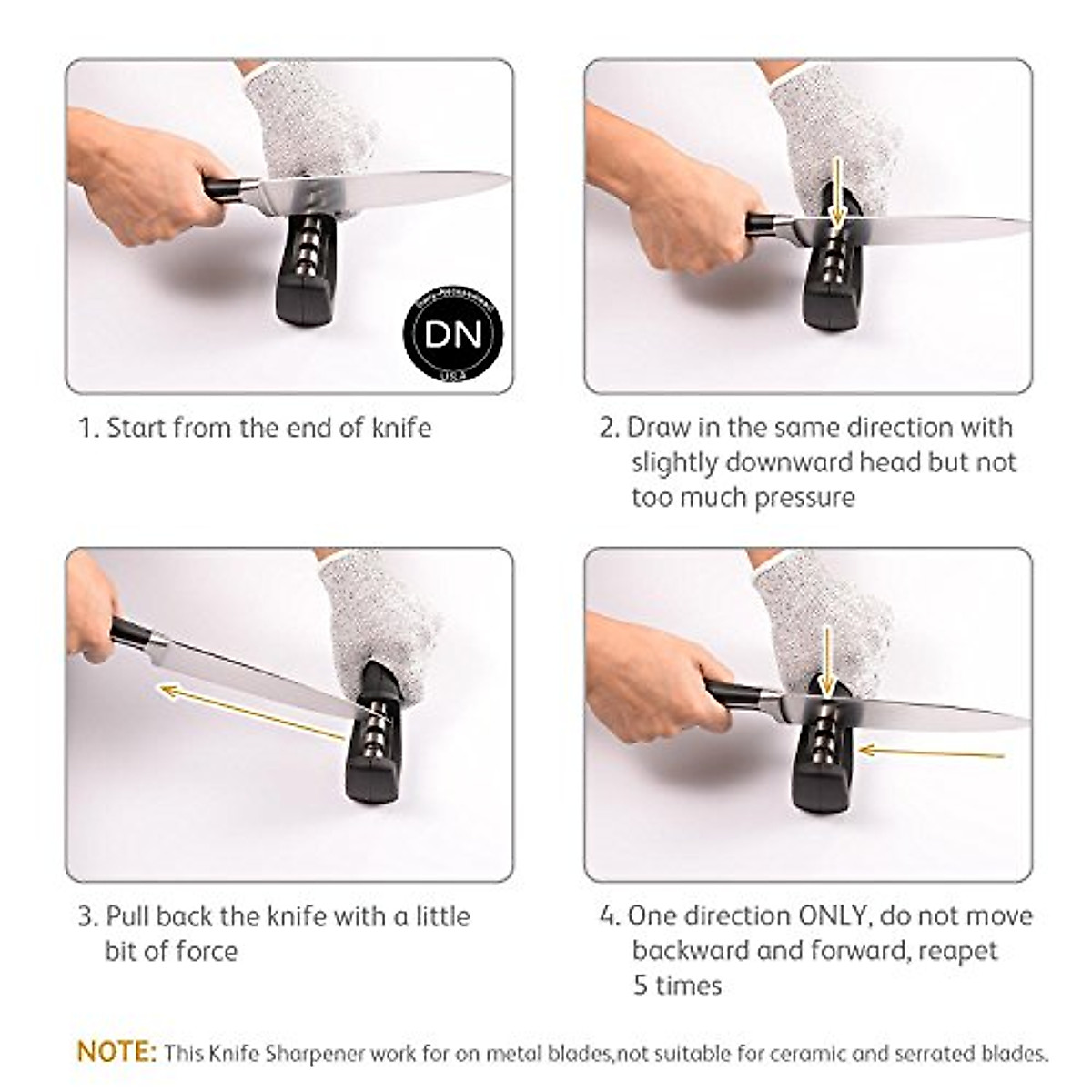Best Knife Sharpener Machine With Handle, Kitchen Knife Sharpner Set Steel Diamond, Ceramic Sharpeners Kit Tool For Handheld Portable Pocket Knifes, Professional Kitchen Sharpening System!
