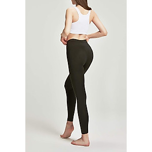 DEVOPS Women's 2 Pack Thermal Long Johns Underwear Leggings Pants (X-Large, Black/Red)