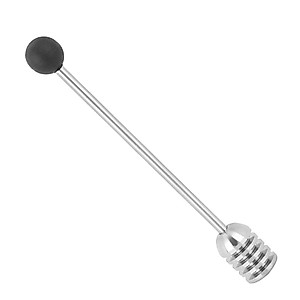 Fdit 6" Honey Dipper Stick 304 Stainless Steel Honey Dipper Stirrer Mini Honey Spoon Dippers Kitchen Mixing Stiring and Dipping Tool(Black)