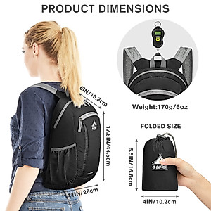 G4Free 10L Hiking Backpack Packable Travel Daypack Small + 16L Hiking Daypack, Lightweight Foldable Backpack Outdoor