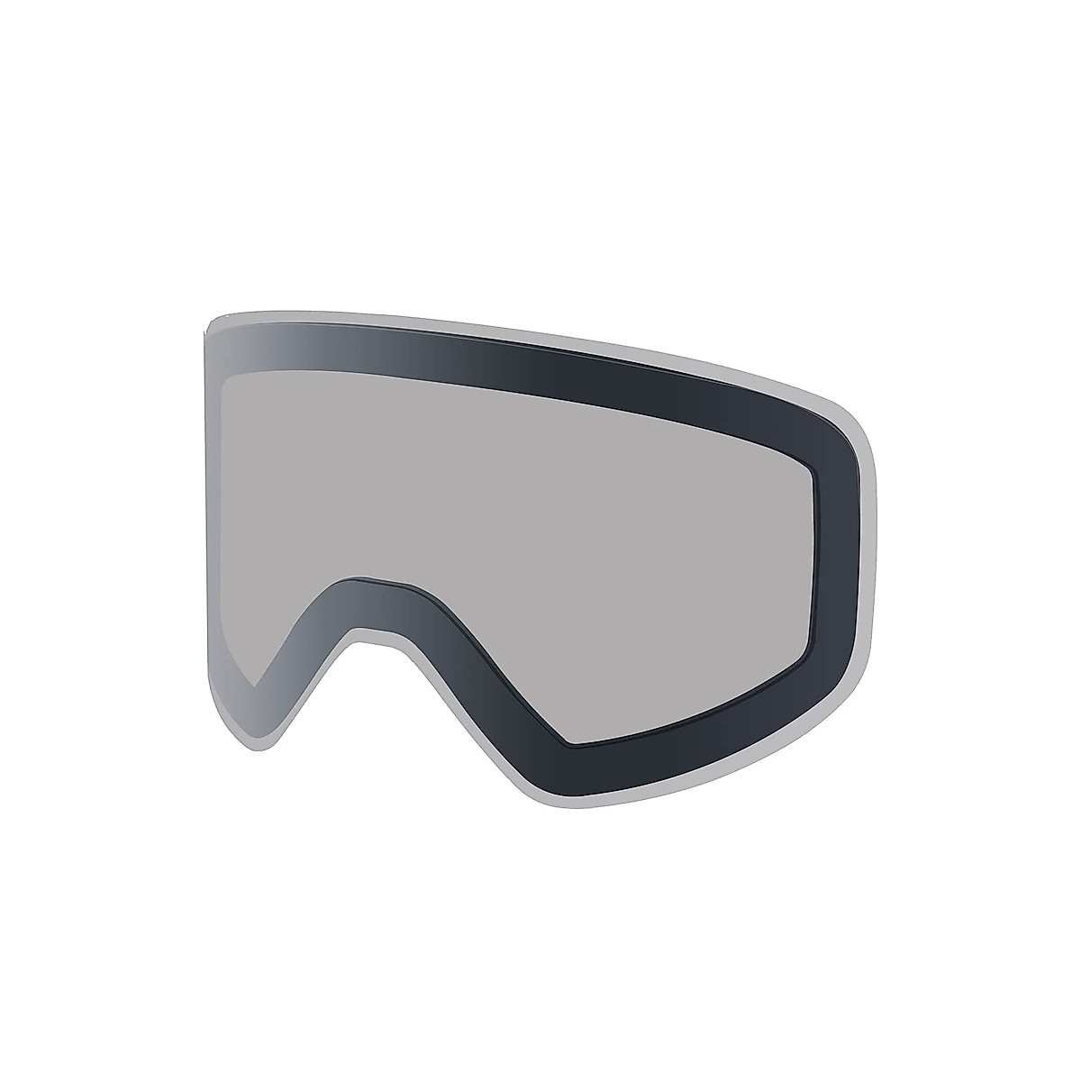 RABIGALA Ski Goggles with Detachable Lens, Frameless Magnetic Interchangeable Lens Anti-Fog 100% UV Protection Snowboard Snow Goggles (silver/silver)