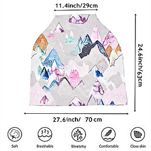 Nursing Cover for Baby Breastfeeding Stretchy Car Seat Canopy for Baby Girls/Boys, Multi-Purpose Soft Breathable Nursing Cover for Shopping Cart, High Chair, Stroller, Baby Shower Gifts(Pink)