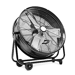 AmazonCommercial, Black 2-Speed Rotating 24-Inch Drum Fan