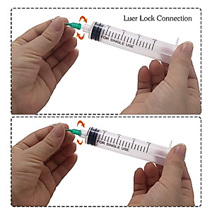 Shintop 20ml Syringe with 18G 1/2 Inch Blunt Tip Needles, Syringe Caps for Experiments, Industrial Use (12 Pack)