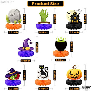 KatchOn, Halloween Centerpieces for Tables - Pack of 8 | Spooky Halloween Birthday Centerpiece for Halloween Table Decorations | Scary Halloween Centerpieces for Pumpkin Halloween Party Decorations