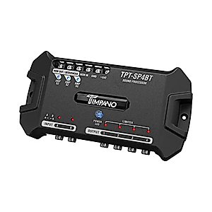 Timpano TPT-SP4BT Bluetooth DSP 4 Output Channel- Full Digital Signal DSP Car Audio Processor - Built-in Voltmeter and Remote Relay