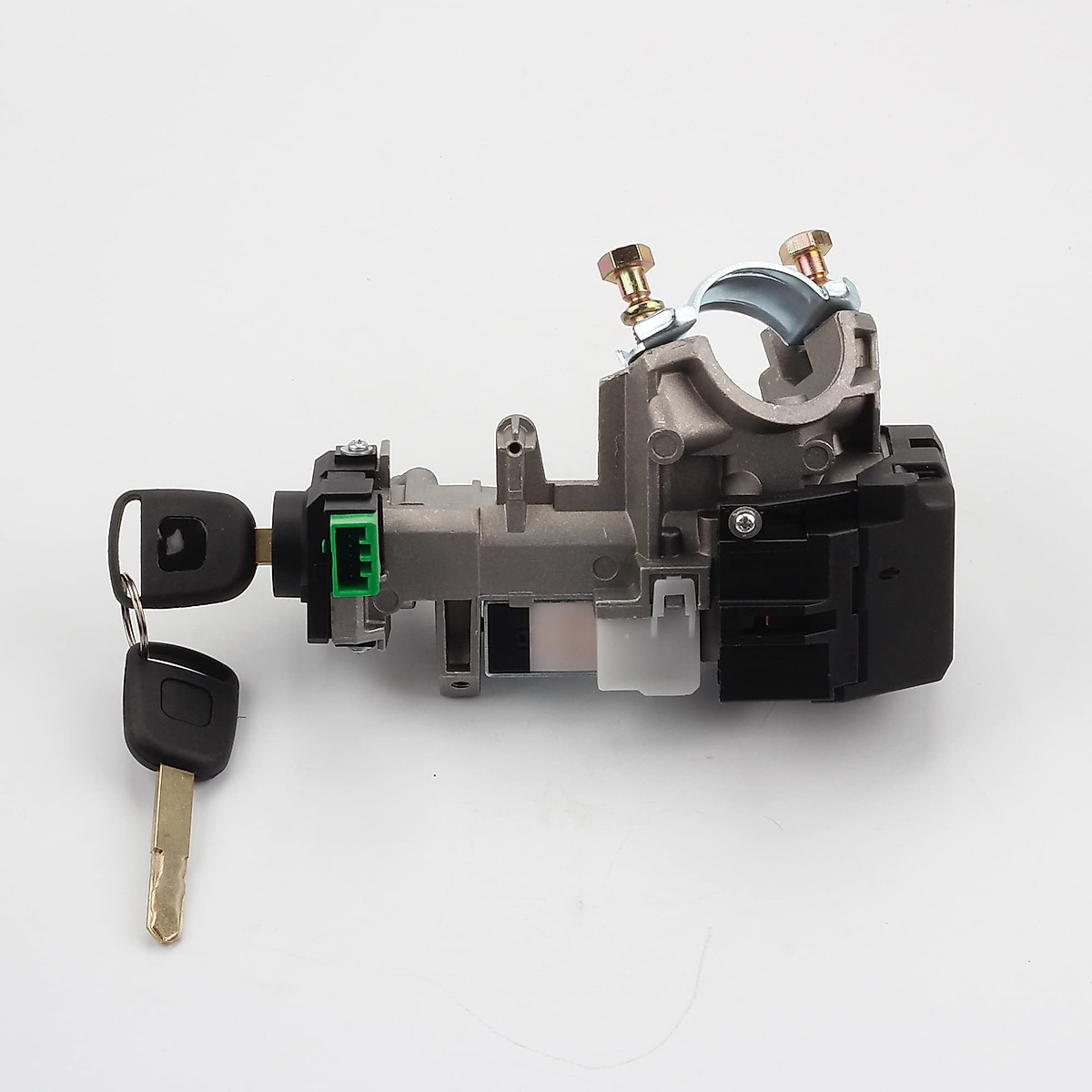 Dasbecan Ignition Switch Lock Cylinder Assembly Compatible with Honda Accord CRV Odyssey FIT 2003-2008 06350-SAA-G30 35100-SDA-A71 (with Chip ID48 Keys)