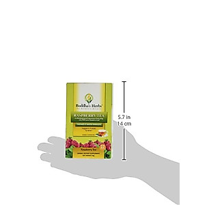 Buddha's Herbs Raspberry Leaf Tea, No Caffeine Tea, Pack of 2, 44 Tea Bags