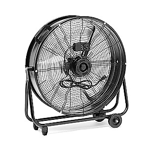 AmazonCommercial, Black 2-Speed Rotating 24-Inch Drum Fan