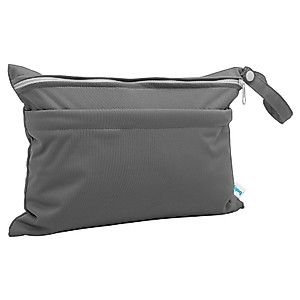 babygoal Wet Dry Bags for Baby Cloth Diapers, Washable Travel Bags, Beach, Pool, Gym Bag for Swimsuits & Wet Clothes with Two Zippered Pockets 3 Pack(S,M,L), 3SML01